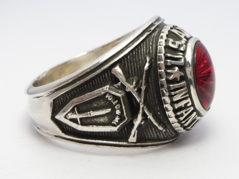 US Army Ring INFANTRY CENTER Follow Me Sterling Silver 925 - Etsy
