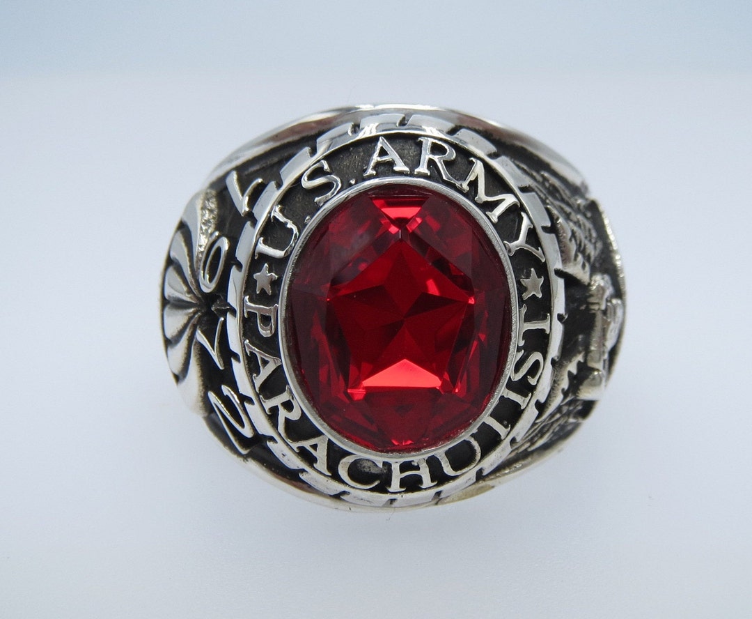 US Army Ring Parachutist Airborne 1972 Sterling Silver - Etsy