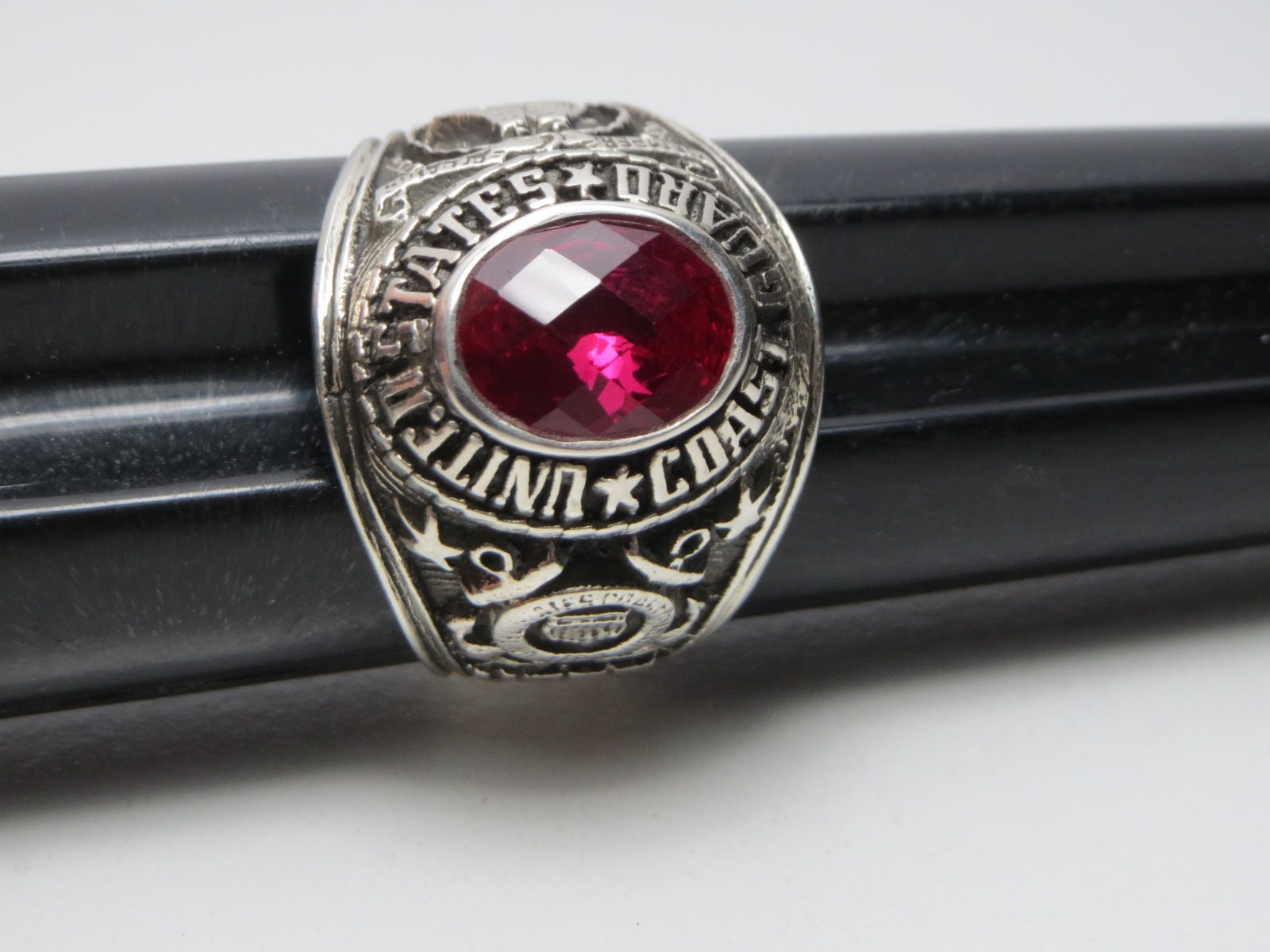 US Coast Guard Ring USCG Sterling Silver 925 Gift - Etsy