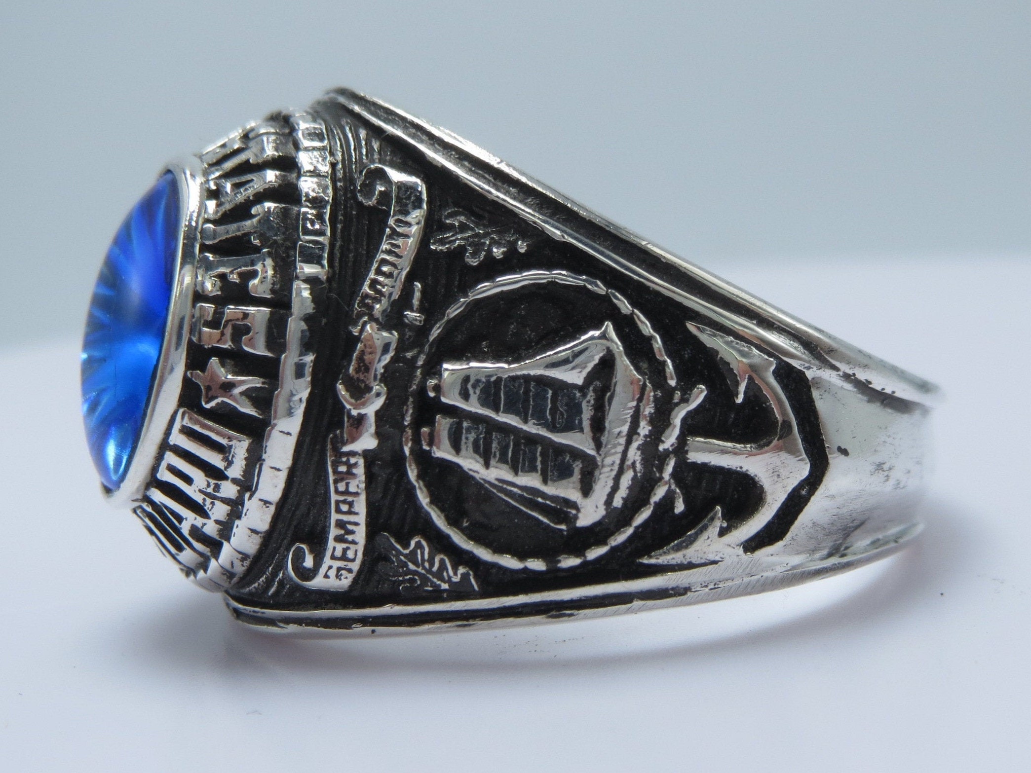 US Coast Guard Ring USCG Sterling Silver 925 Gift | Etsy