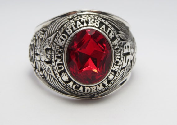 US Air Force Ring USNA USAF Sterling Silver 925 - Etsy