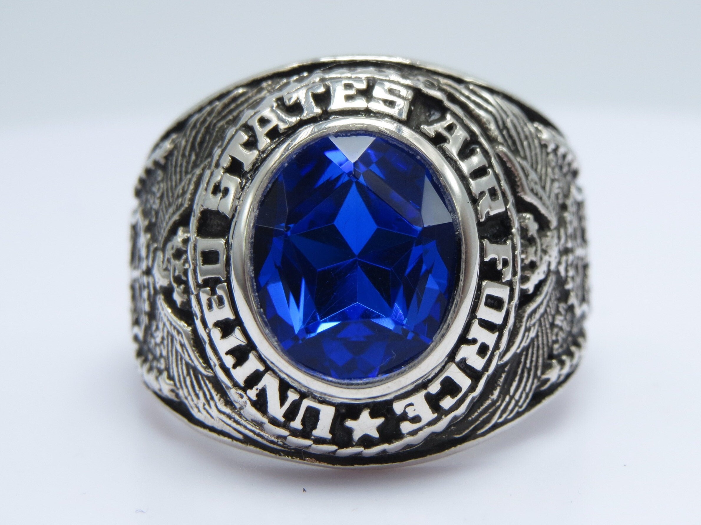 US Air Force Ring USA USAF Sterling Silver 925 Men - Etsy
