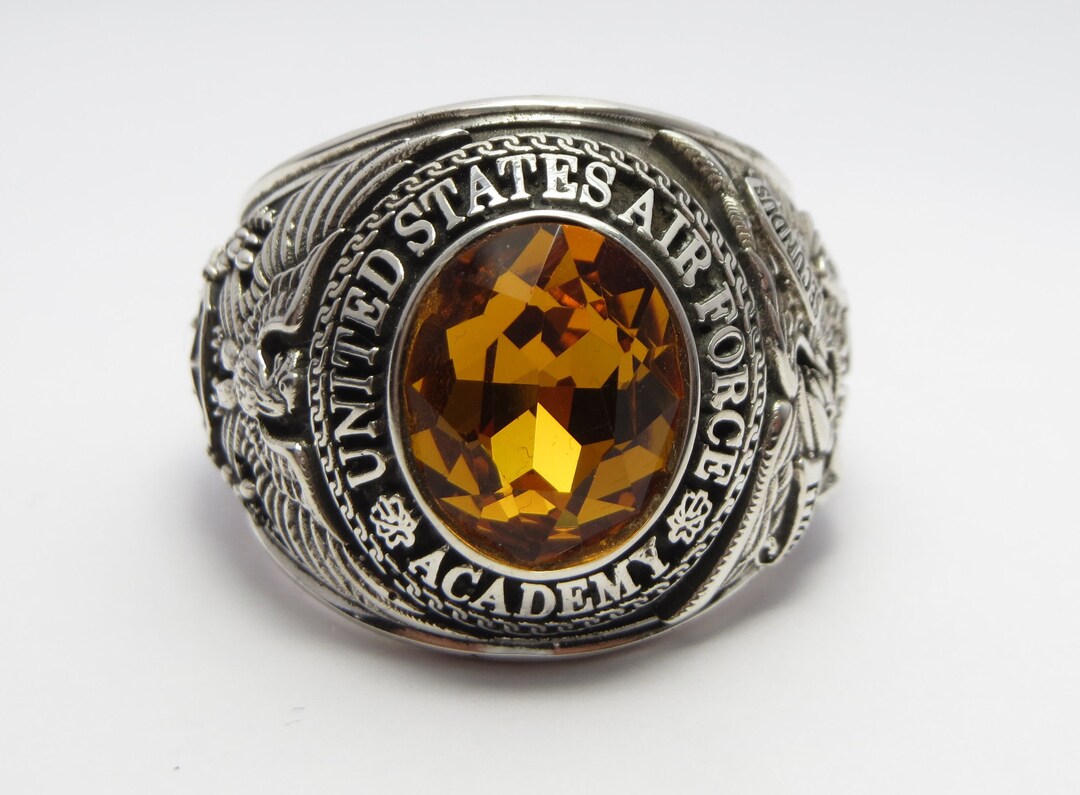 US Air Force Ring USAF USNA Sterling Silver 925 - Etsy France