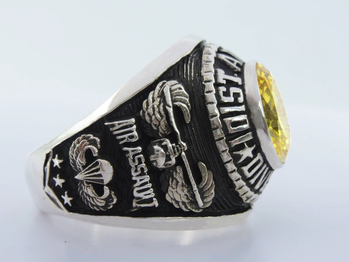101st Airborne Division Ring Air Assault Sterling Silver - Etsy