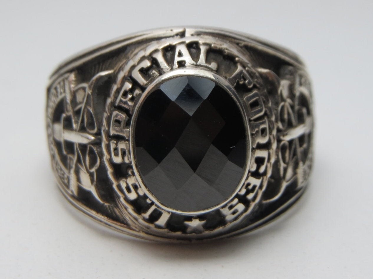 US Special Forces Ring Sterling Silver 925 Military Army | Etsy