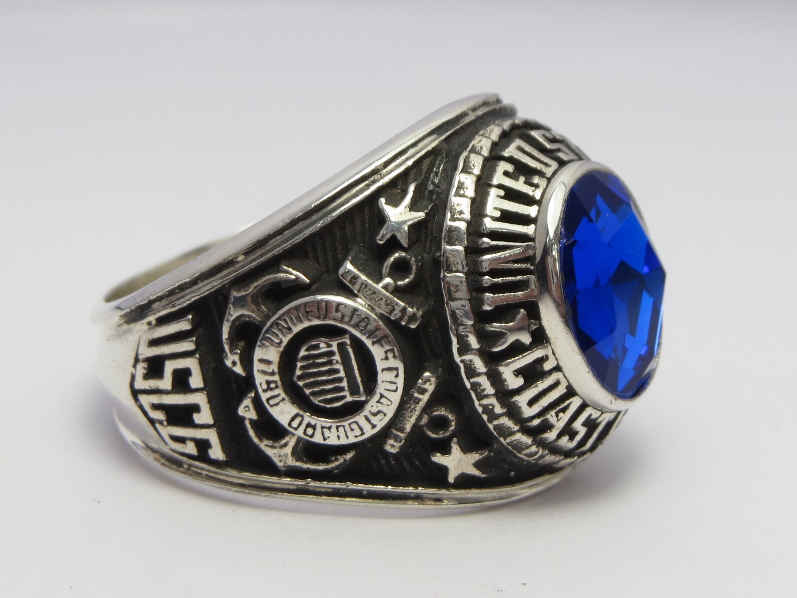 US Coast Guard Ring USCG Sterling Silver 925 Gift - Etsy