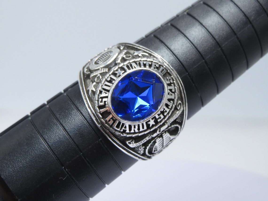 US Coast Guard Ring USCG Sterling Silver 925 Gift - Etsy