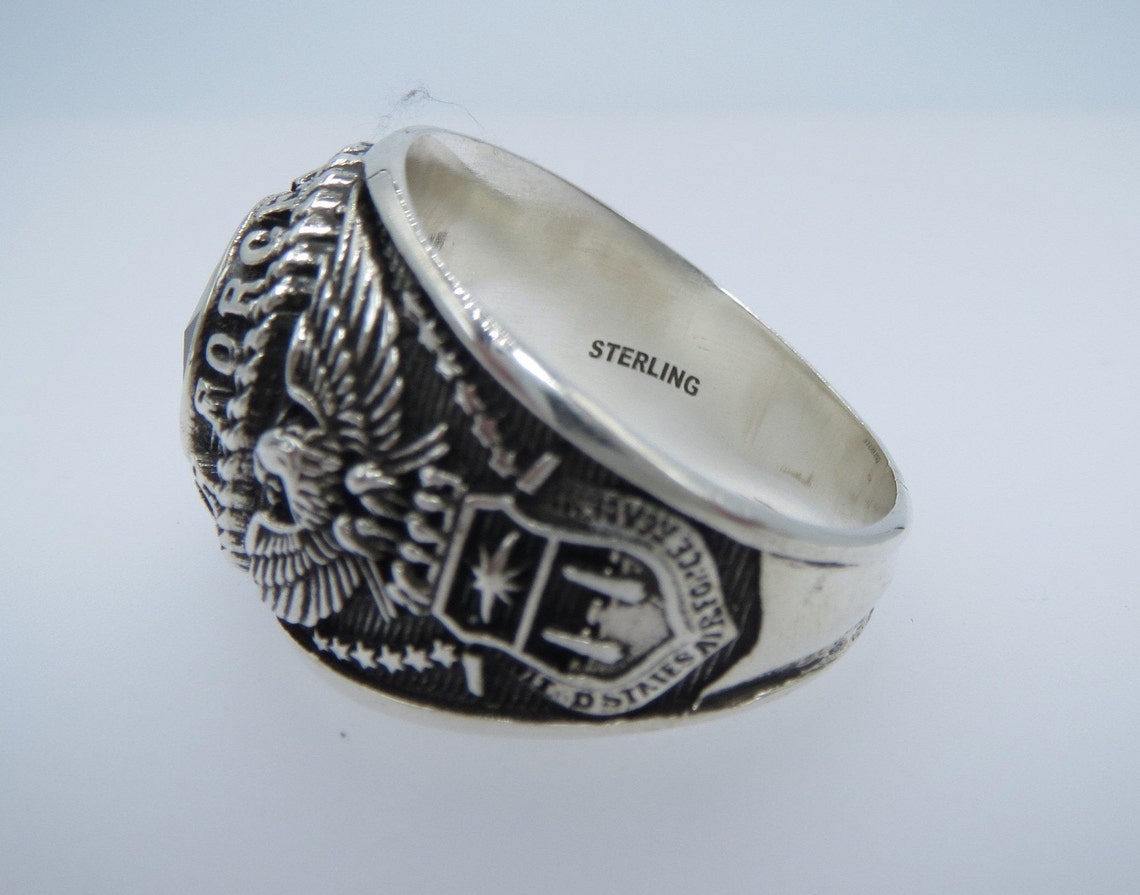 US Air Force Ring Sterling Silver 925 Gift Military Ring - Etsy