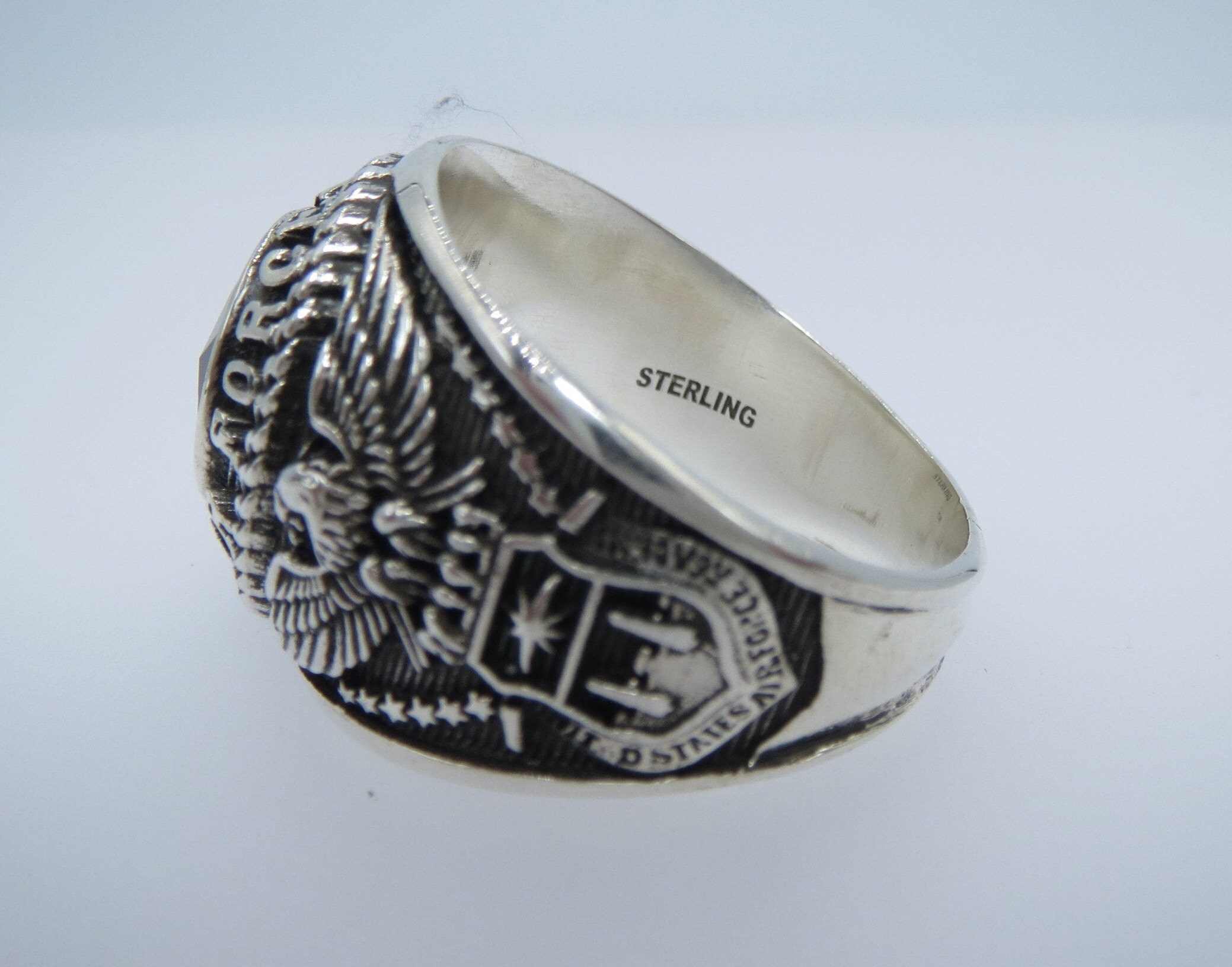 US Air Force Ring Sterling Silver 925 Gift Military Ring - Etsy