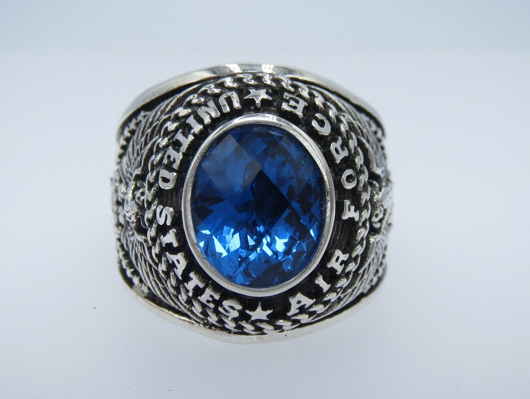 US Air Force Ring Sterling Silver 925 Gift Military Ring - Etsy