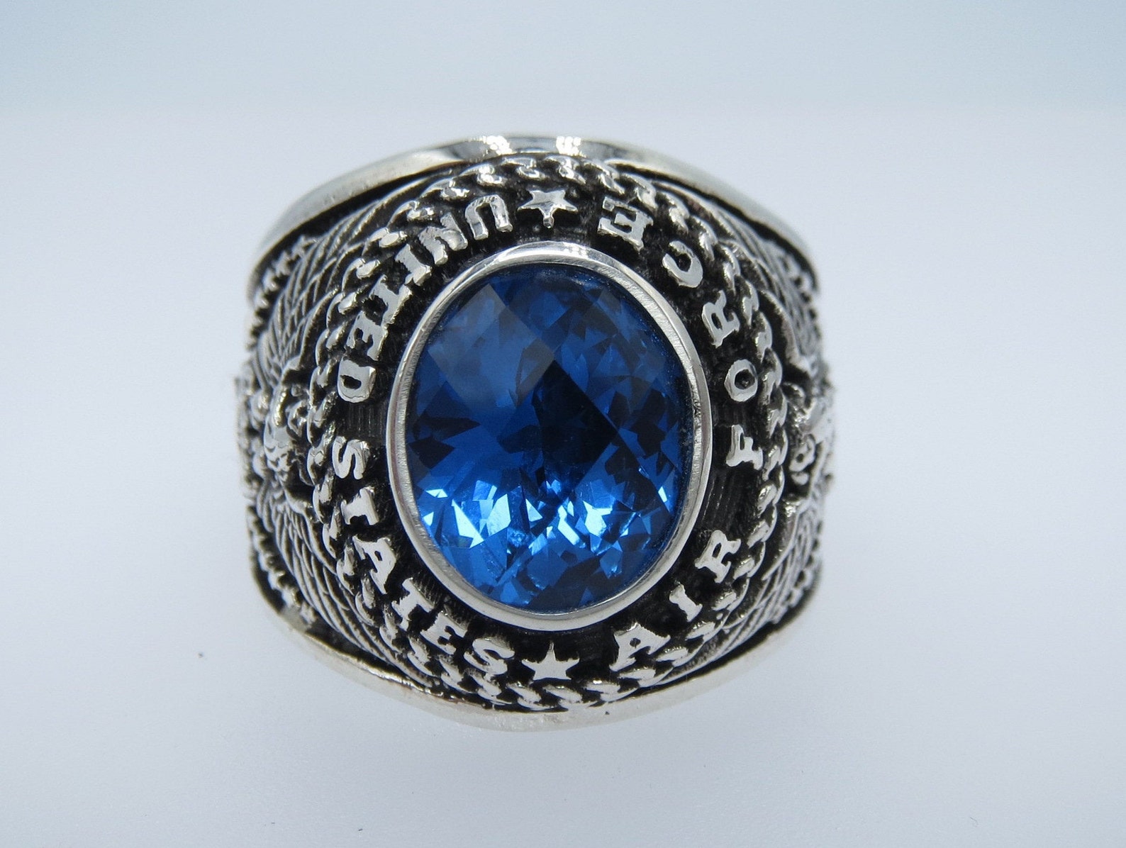 US Air Force Ring Sterling Silver 925 Gift Military Ring - Etsy