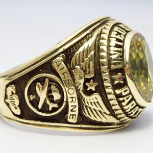 US Paratrooper Ring USA Airborne All the Way Sterling - Etsy