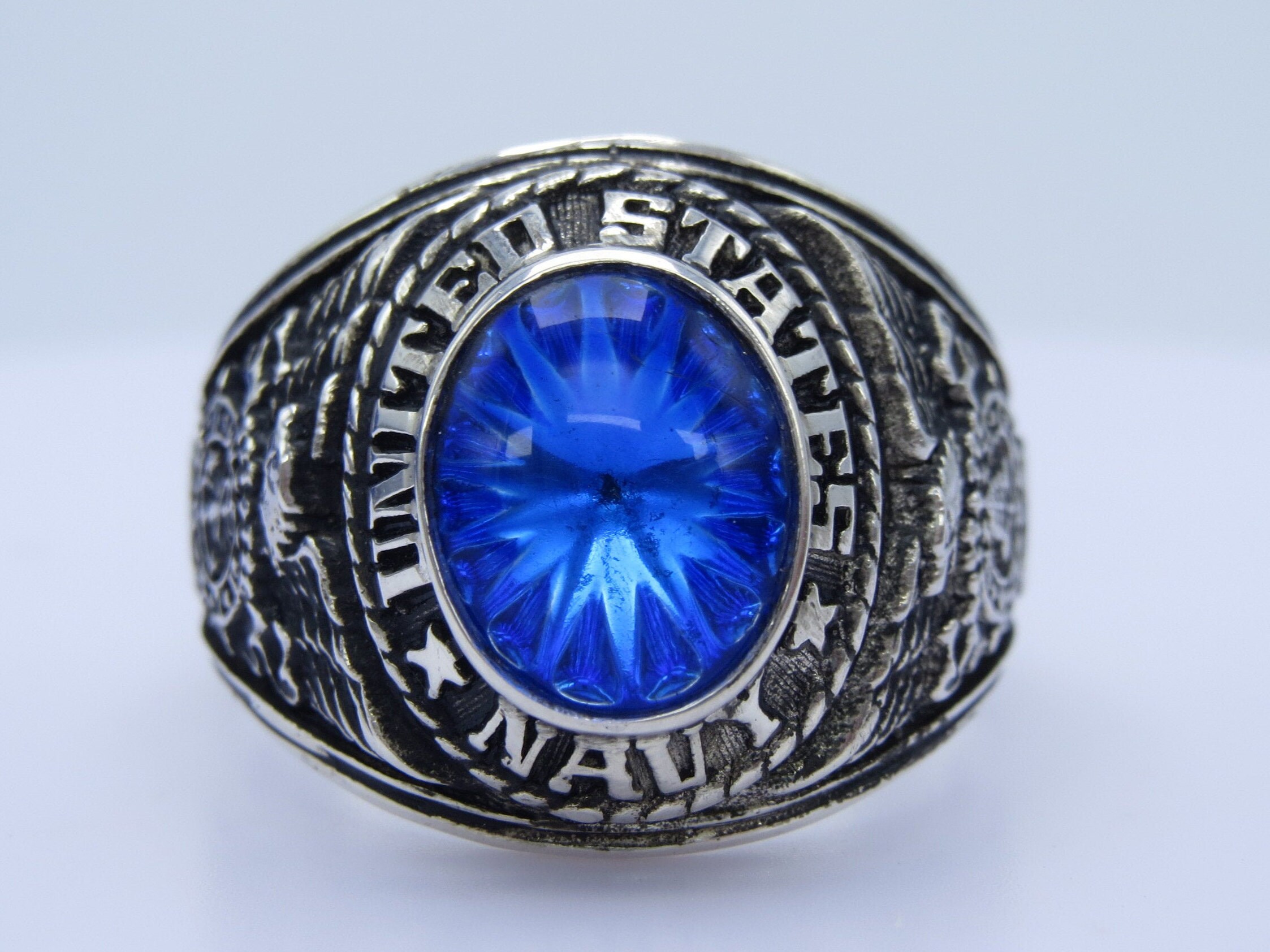 US Navy Ring USN Sterling Silber 925 Herren Ring | Etsy