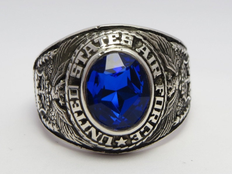 US Air Force Ring USA USAF Sterling Silver 925 Men - Etsy