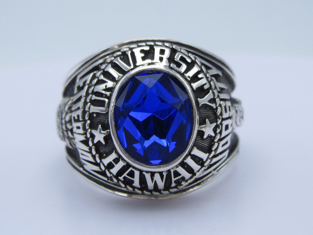 University Ring , Hawaii , Sterling Silver 925 , Gift , Military Ring ...