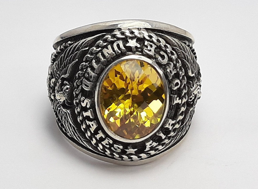 US Air Force Ring Sterling Silver 925 Gift Military Ring - Etsy