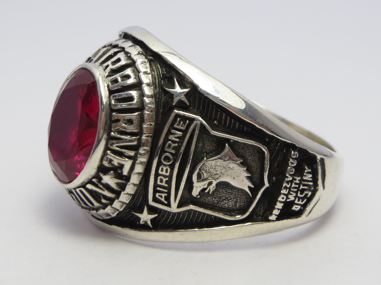 101st Airborne Division Ring Sterling Silver 925 Military Etsy 101st Airborne Division Ring Sterling Silver 925 Military Etsy