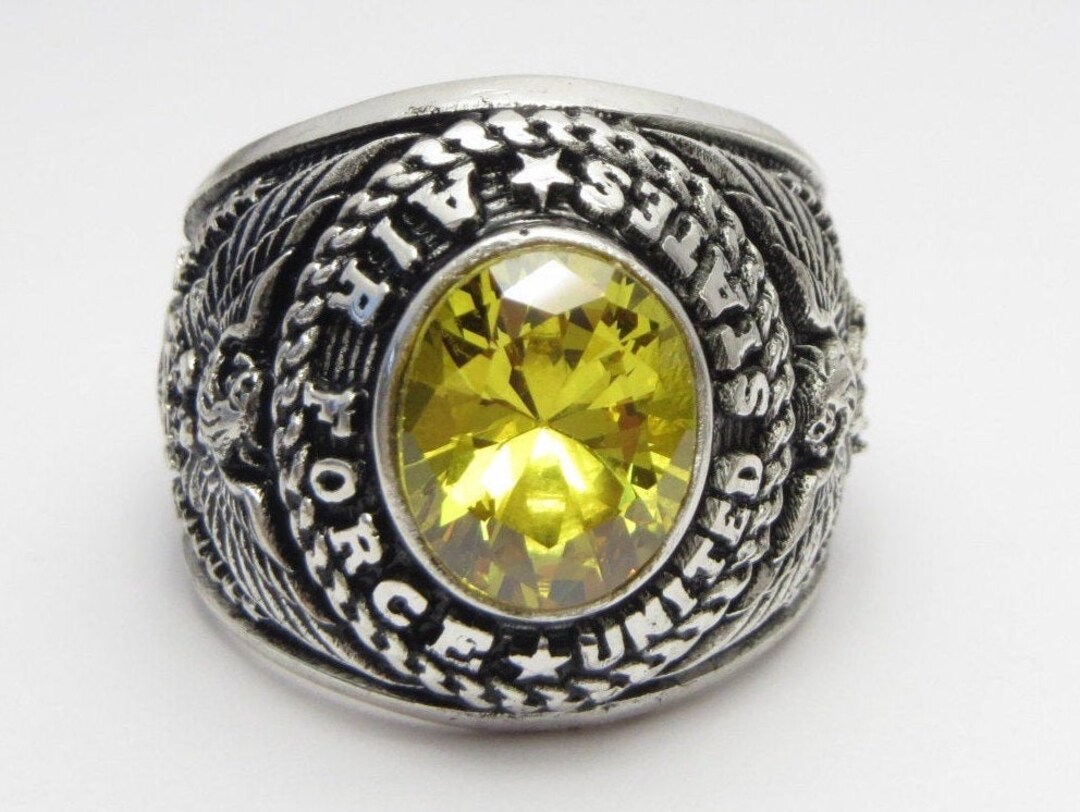 US Air Force Ring Sterling Silver 925 Gift Military Ring - Etsy