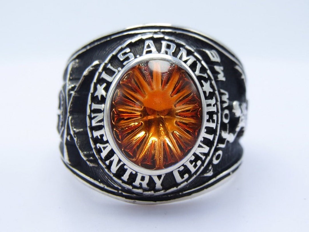 US Army , Infantry Ring , Sterling Silver 925 , Gift , Military Ring ...