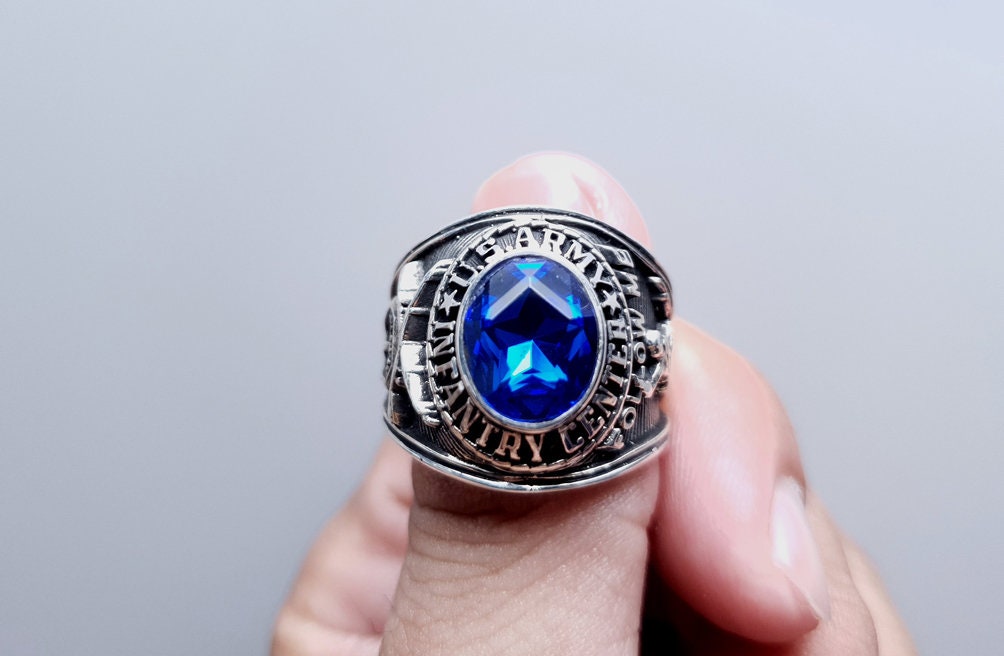 US Army Infantry Ring Sterling Silver 925 Gift | Etsy