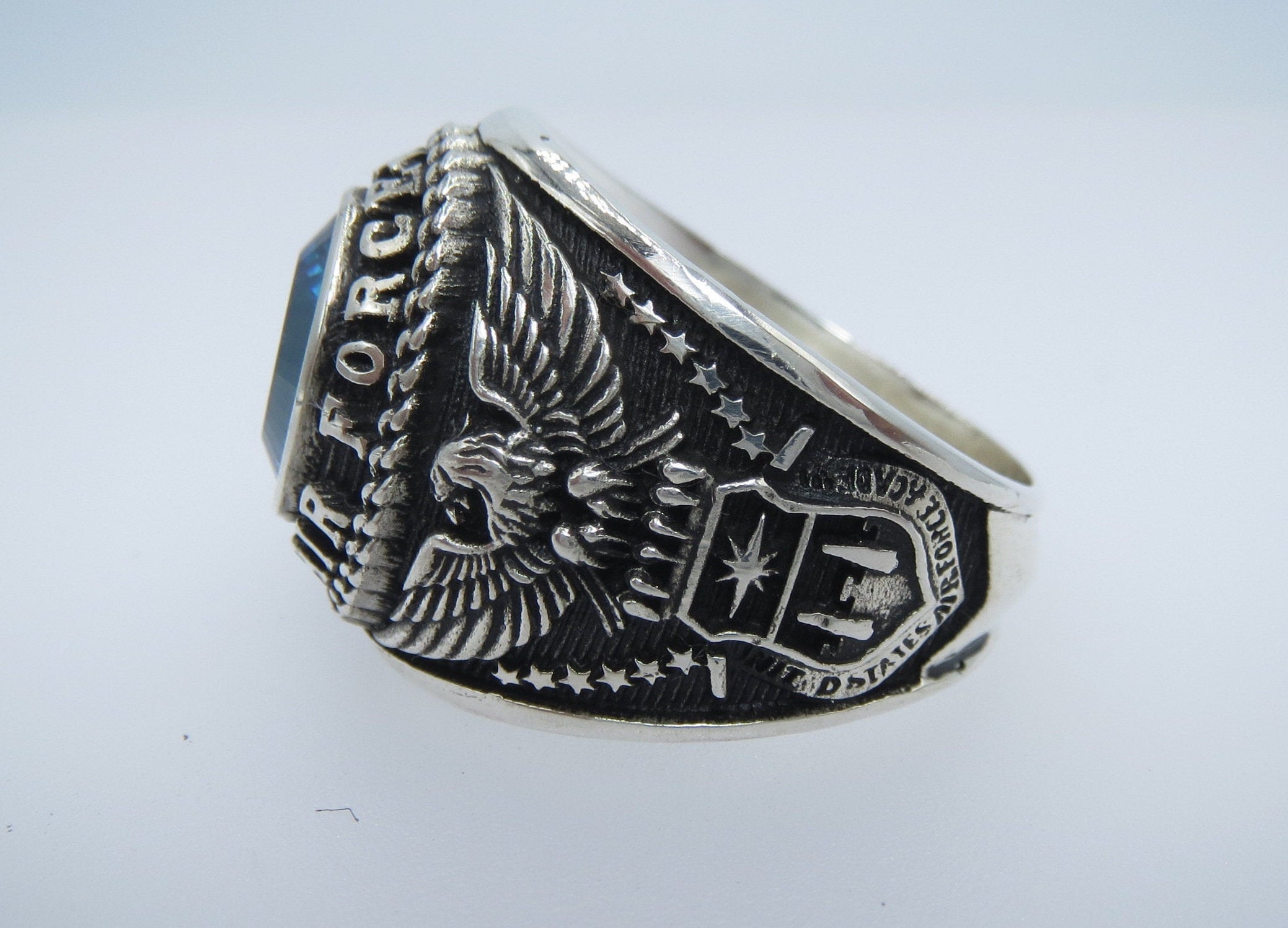 US Air Force Ring Sterling Silver 925 Gift Military Ring | Etsy