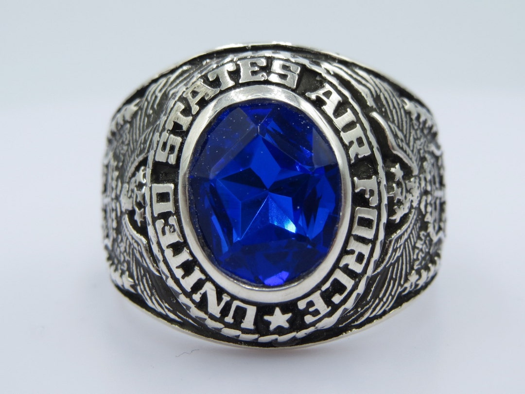 US Coast Guard Ring , USAF , Sterling Silver 925 , Gift , Military Ring ...