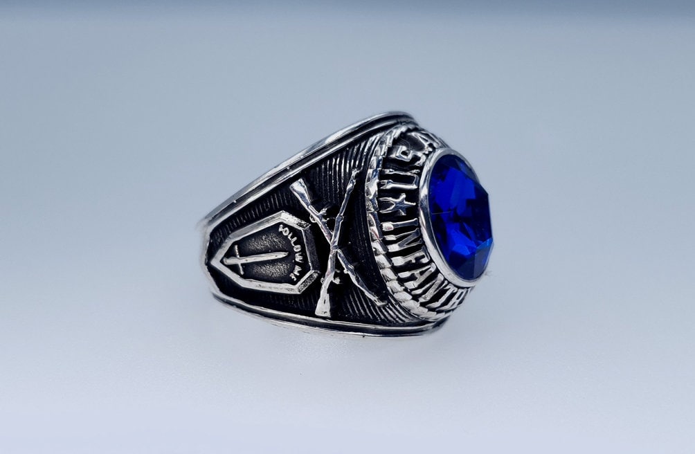 US Army Infantry Ring Sterling Silver 925 Gift | Etsy