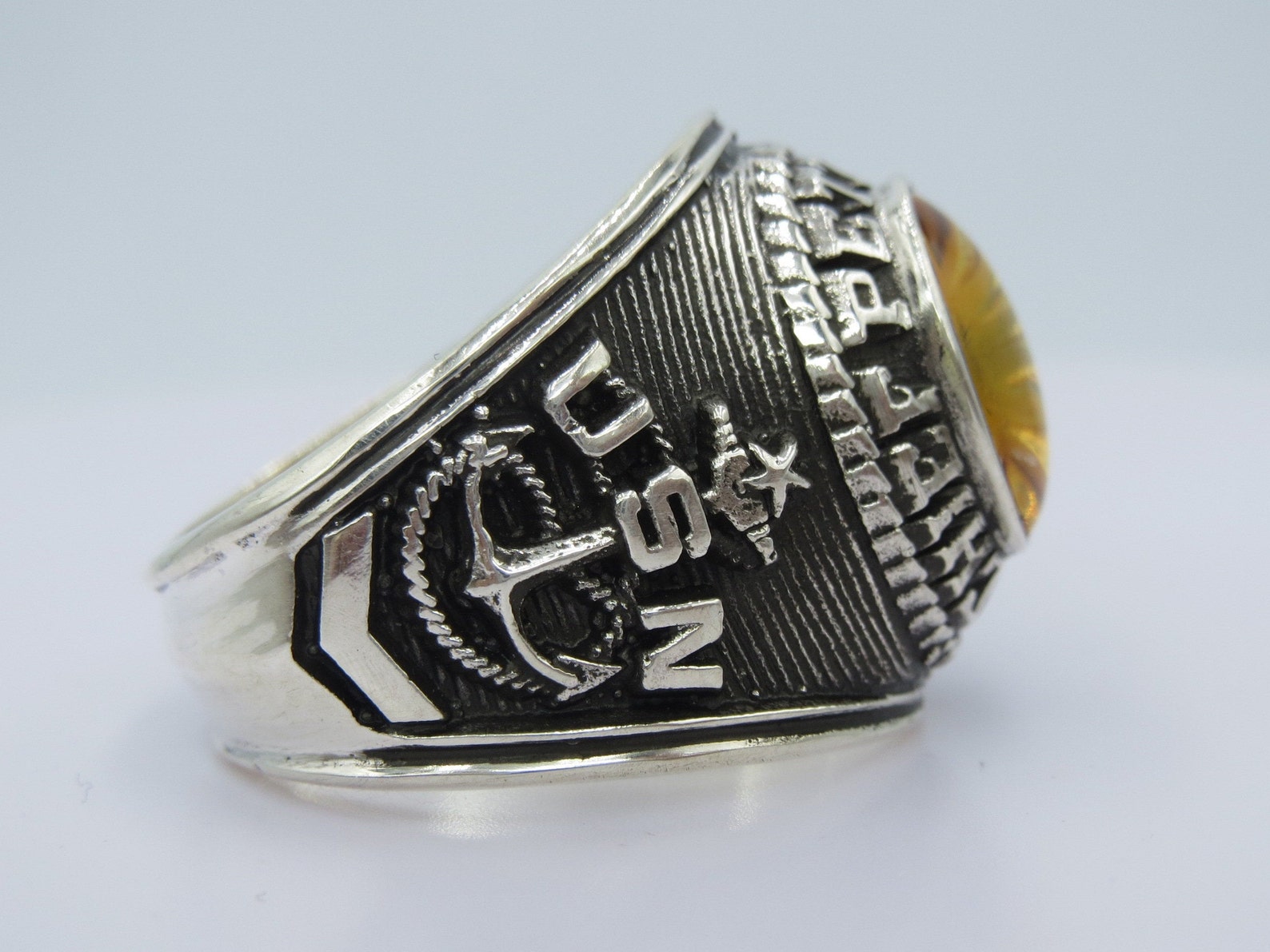 US Navy Ring USN Sterling Silver 925 Men Ring Gift - Etsy