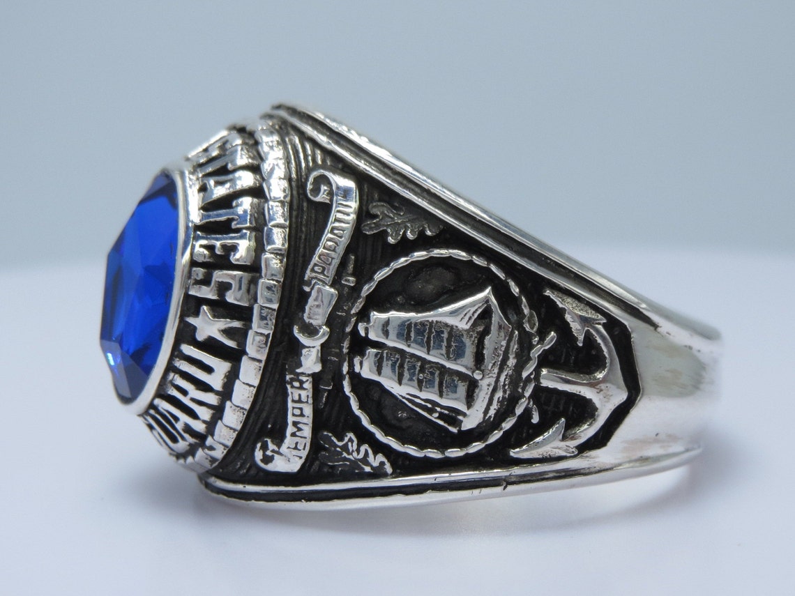US Coast Guard Ring USCG Sterling Silver 925 Gift - Etsy