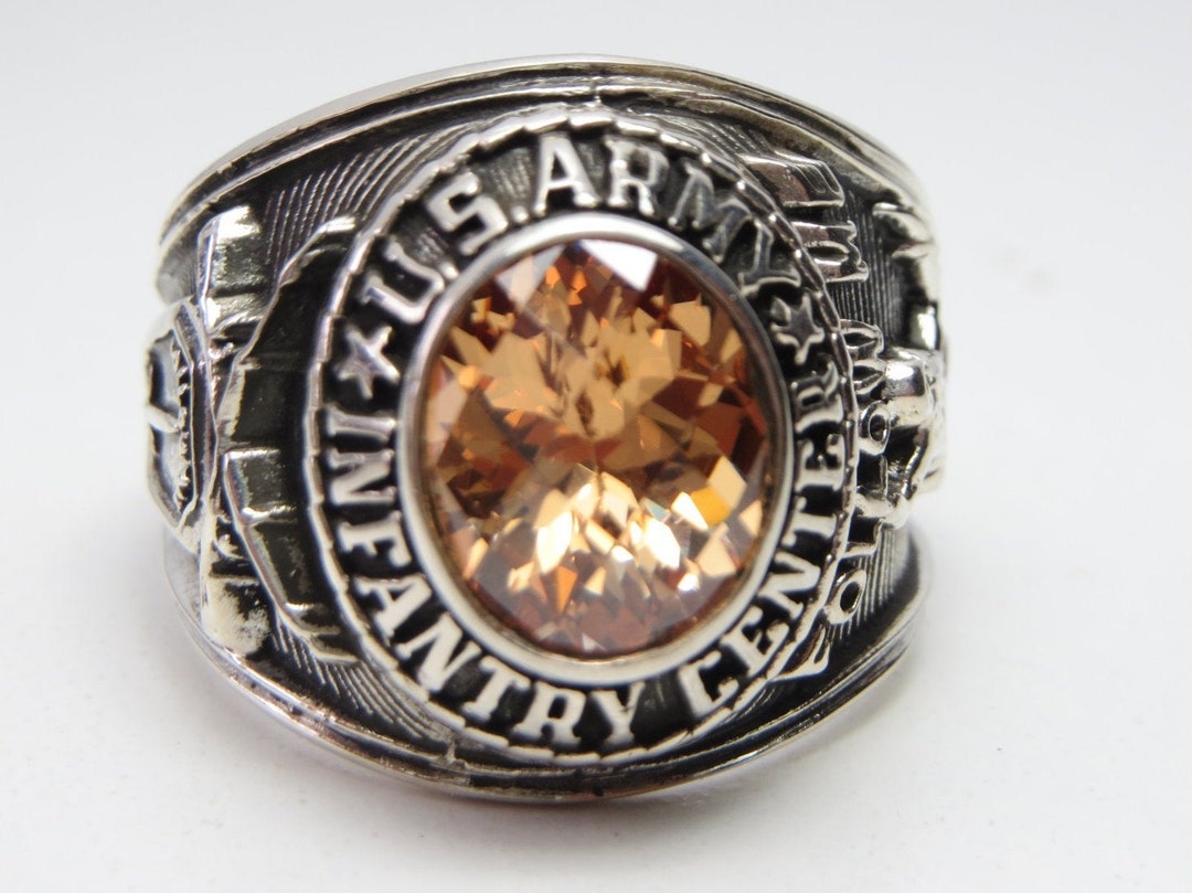 US Army , Infantry Ring , Sterling Silver 925 , Gift , Military Ring ...