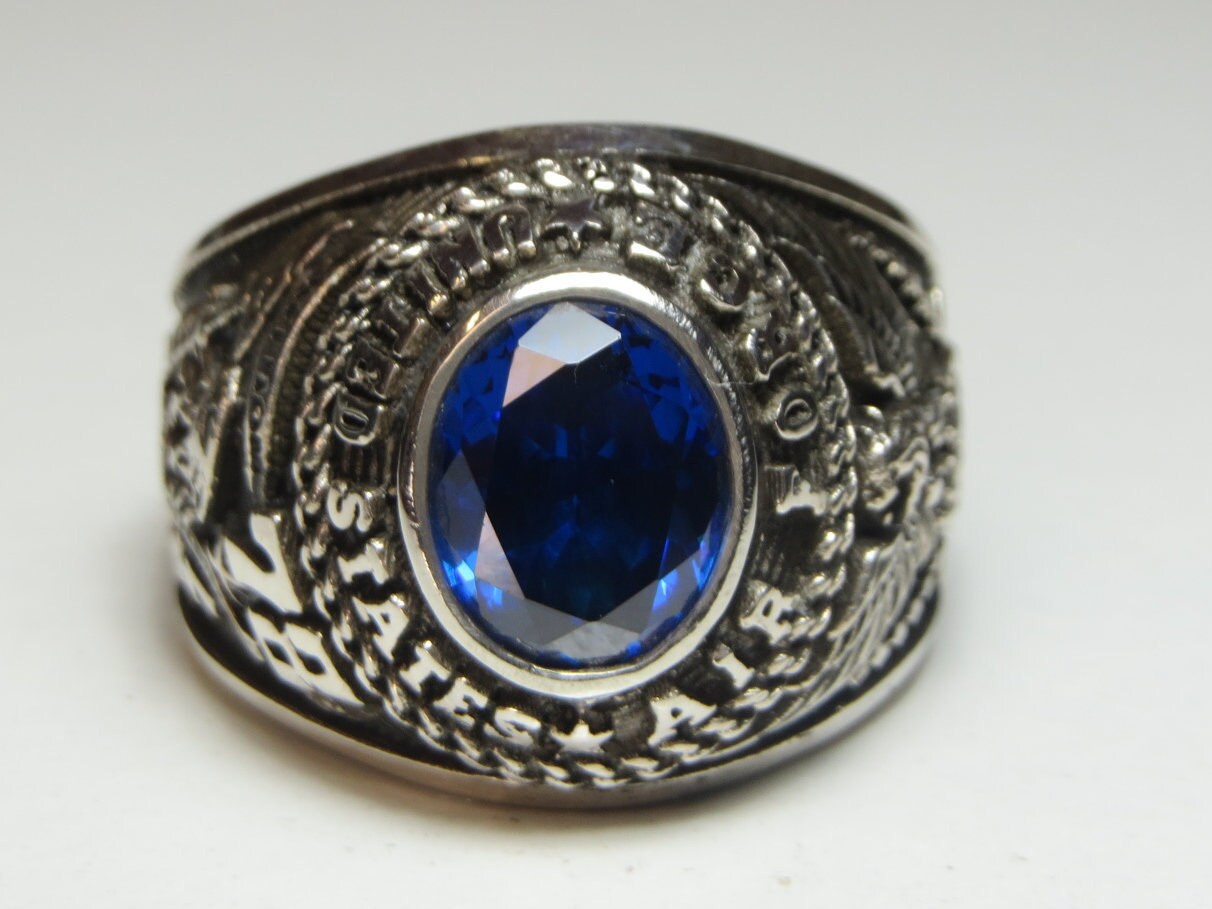 US Air Force Ring Sterling Silver 925 Gift Great | Etsy