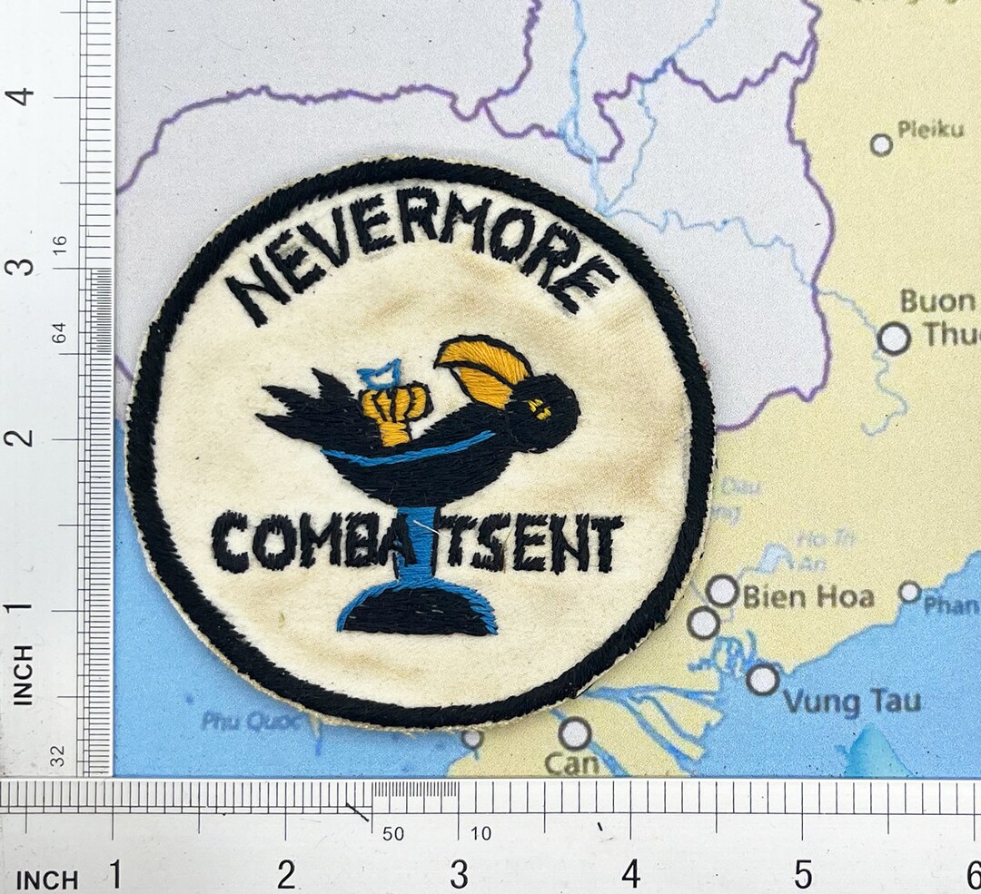 Hand Sewn , Patch , Nevermore , Usaf 56th Special Operations , Vietnamw ...