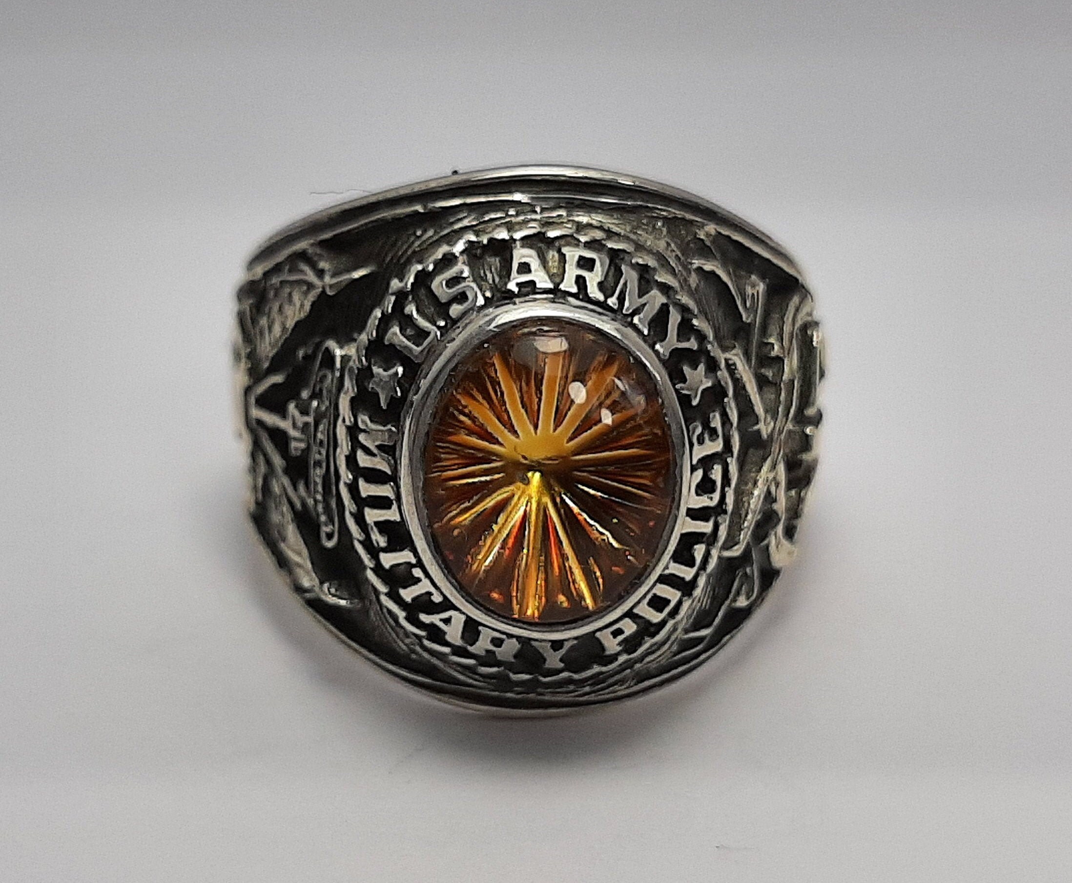 US Army Ring Military Pol Sterling Silver 925 YOUR SIZE - Etsy