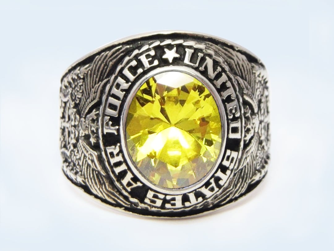 US Air Force Ring USA USAF Sterling Silver 925 Men - Etsy