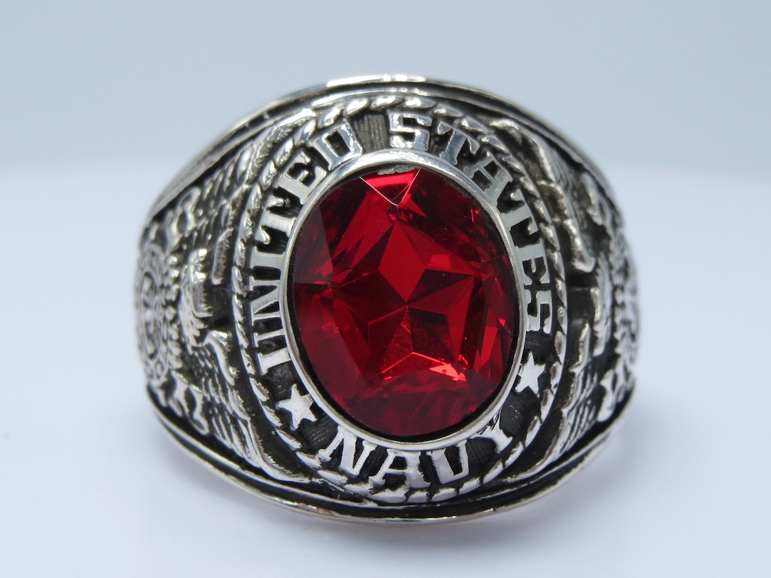 US Navy Ring , USN , Sterling Silver 925 , Men Ring , Gift , USA - Etsy