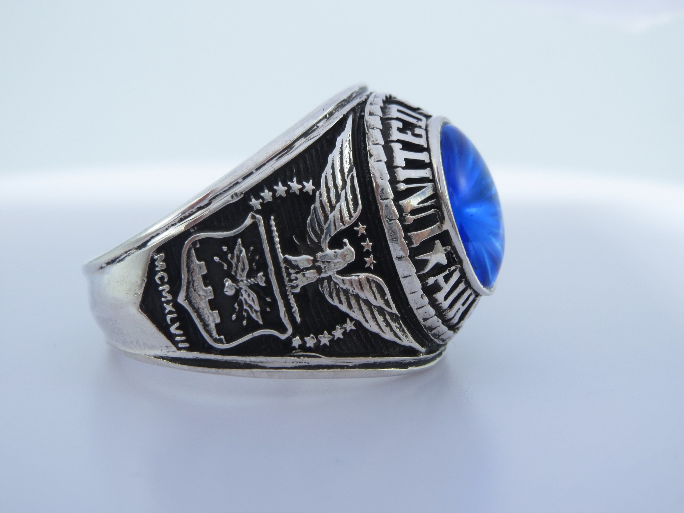US Air Force Ring Sterling Silver 925 Gift Military Ring - Etsy