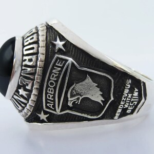 101st Airborne Division Ring , Air Assault , Sterling Silver 925 ...