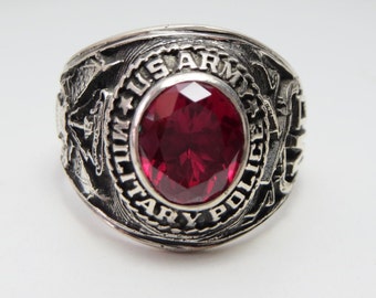 US Army Ring Military Pol Sterling Silver 925 YOUR SIZE | Etsy