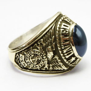US Navy Ring , USN , Sterling 10KP Gold Plated , Army , Gift , Military ...