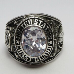 US Coast Guard Ring USCG Sterling Silver 925 Gift | Etsy