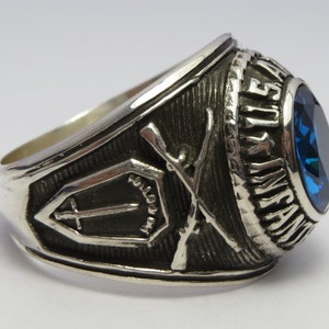 US Army , Infantry Ring , Sterling Silver 925 , Gift , Military Ring ...