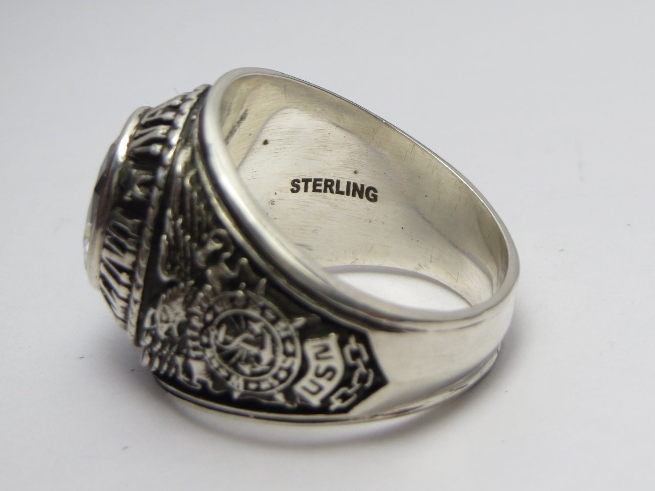 US Navy Ring USN Sterling Silver 925 Men Ring Gift | Etsy