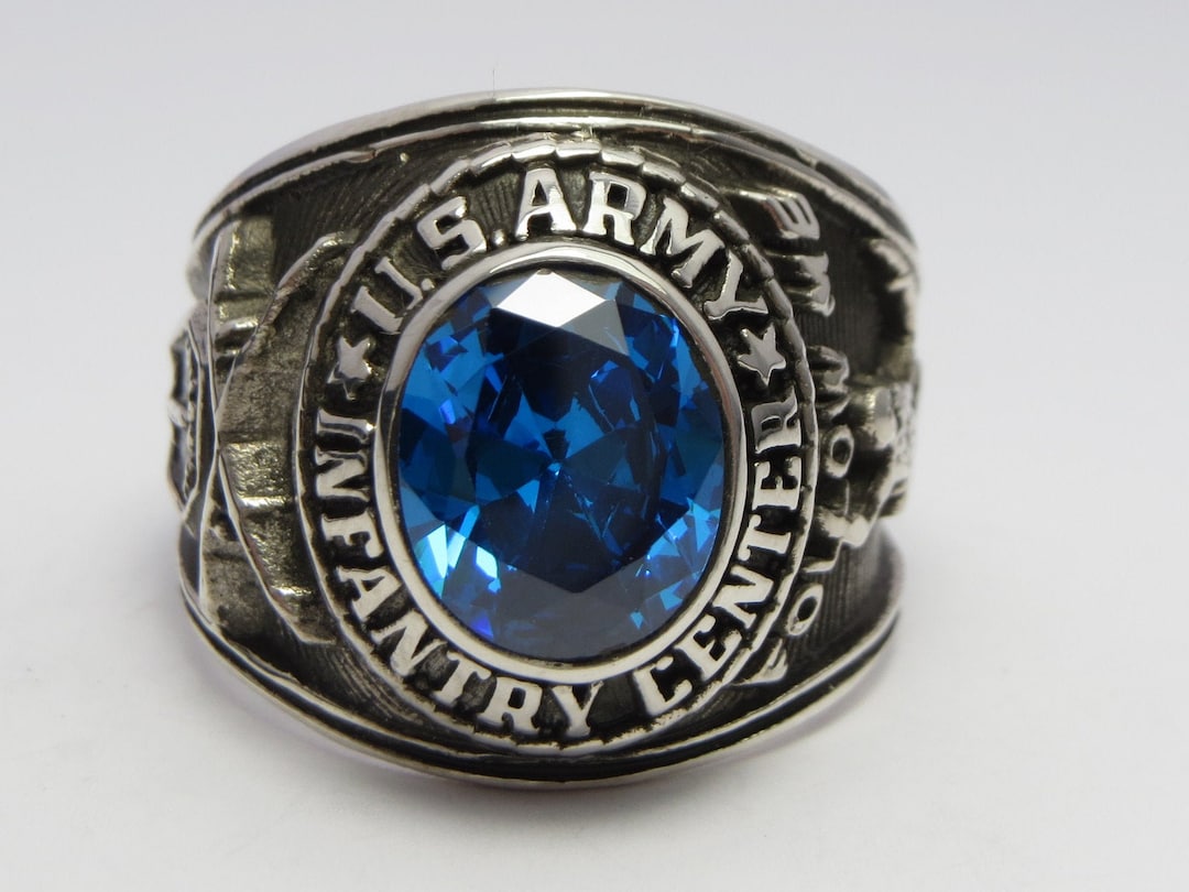 US Army , Infantry Ring , Sterling Silver 925 , Gift , Military Ring ...