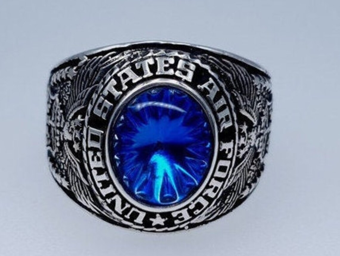US Air Force Ring Sterling Silver 925 Gift Military Ring - Etsy