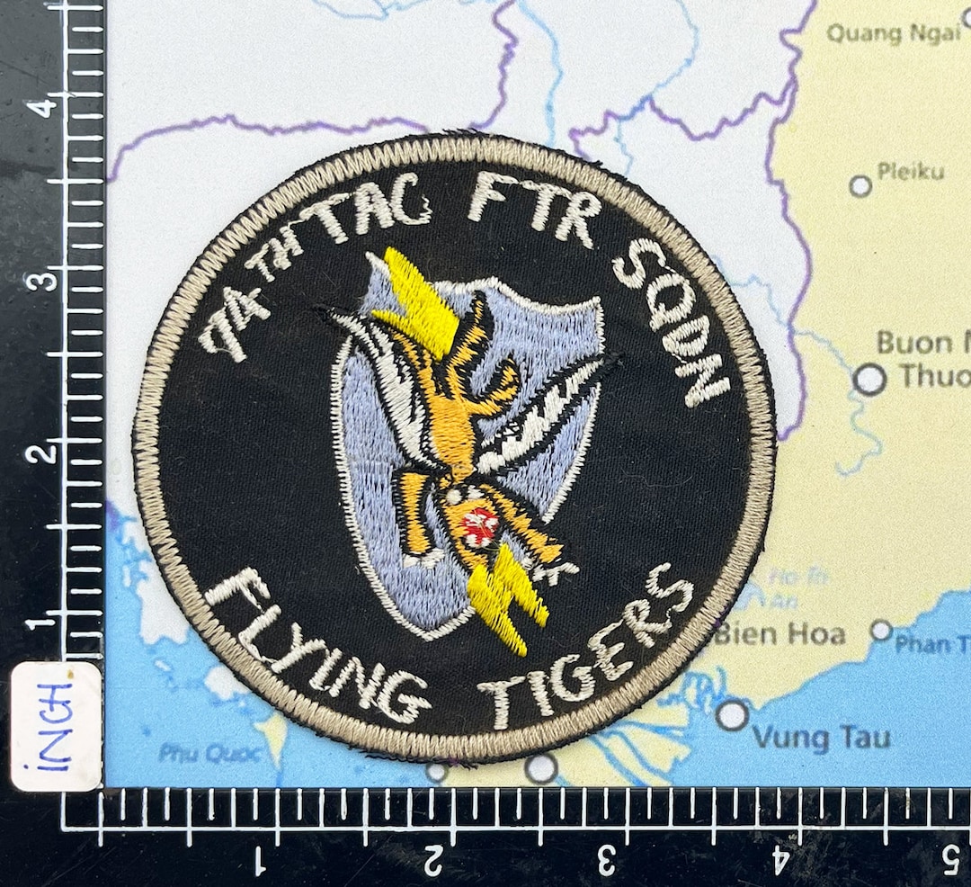 Patch , USAF 74th Tactical Fighter Squadron Flying Tigers Patch , Tfs ...