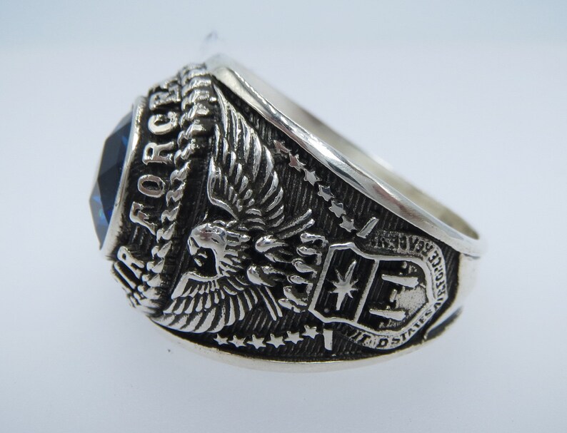 US Air Force Ring Sterling Silver 925 Gift Military Ring - Etsy