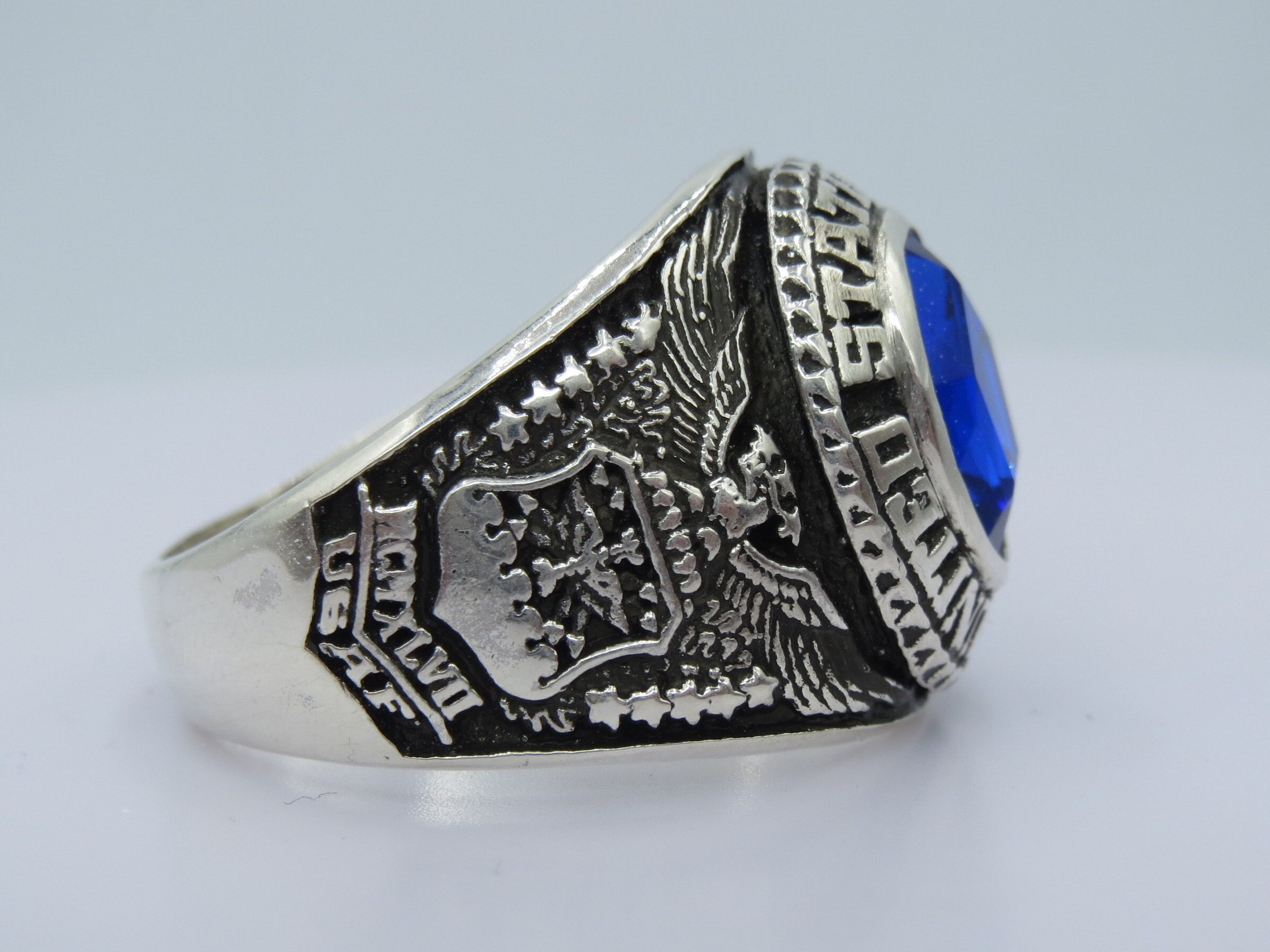 US Coast Guard Ring USAF Sterling Silver 925 Gift | Etsy