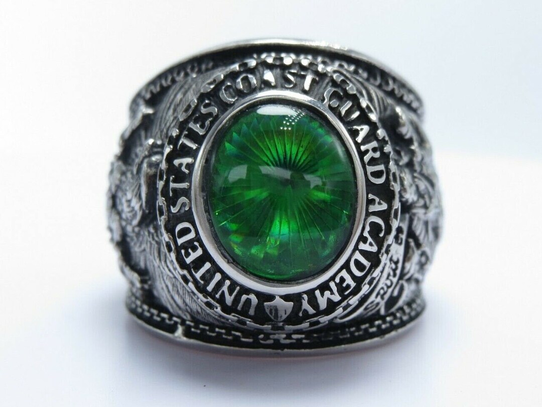 US Coast Guard Ring , 76 , USCG , Sterling Silver 925 , Gift , Military ...