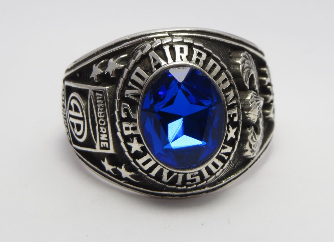 82nd Airborne Division Ring , Sterling Silver 925 , America's Guard of ...