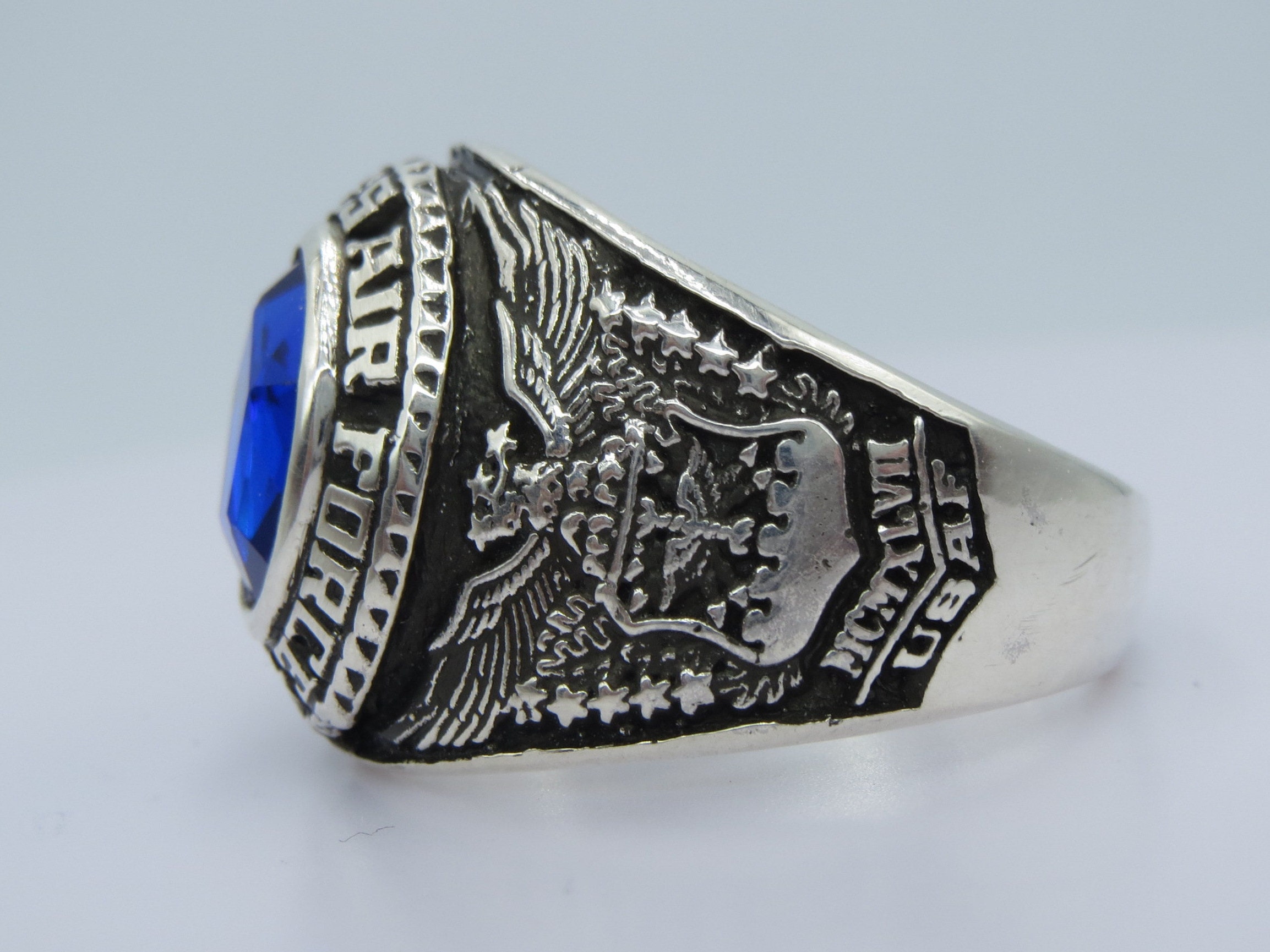 US Coast Guard Ring USAF Sterling Silver 925 Gift | Etsy